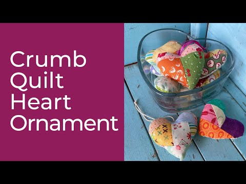 Crumb Quilt Heart Ornament