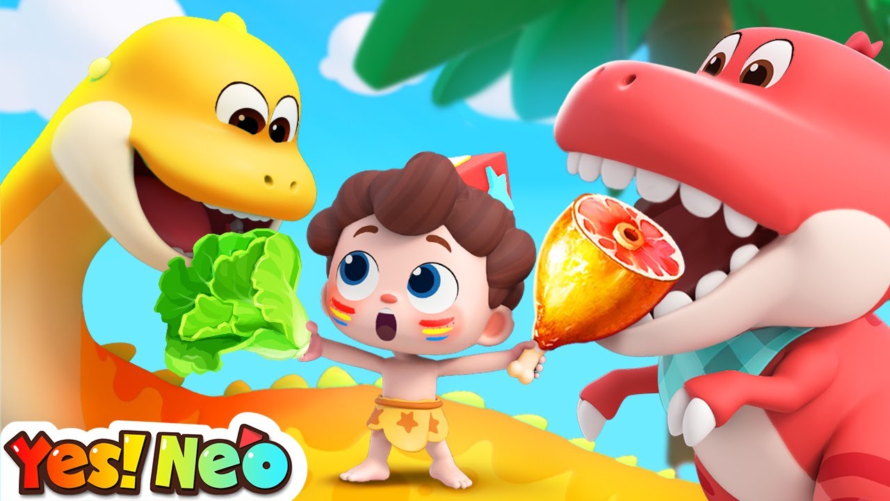 Let's Eat with Dinosaurs | Good Habits | Dinosaurs Song | Nursery ...