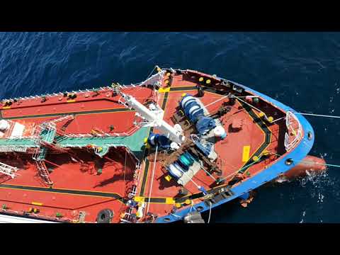 Cruise ship refueling at sea ! - YouTube