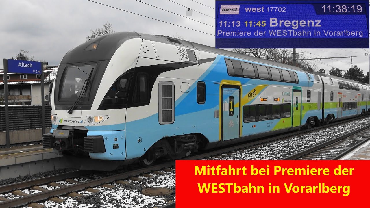 🚆Premiere WESTbahn in Vorarlberg inkl. Mitfahrt - YouTube