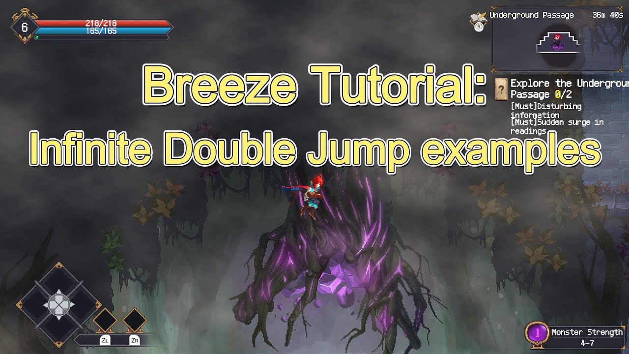 Breeze Tutorial: Infinite Double Jump examples - YouTube