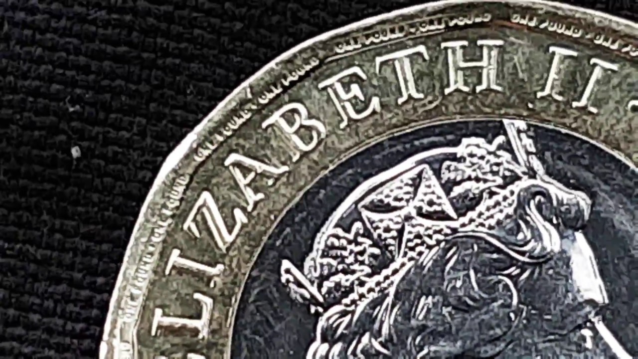 Microscopic writing on new pound coin - YouTube
