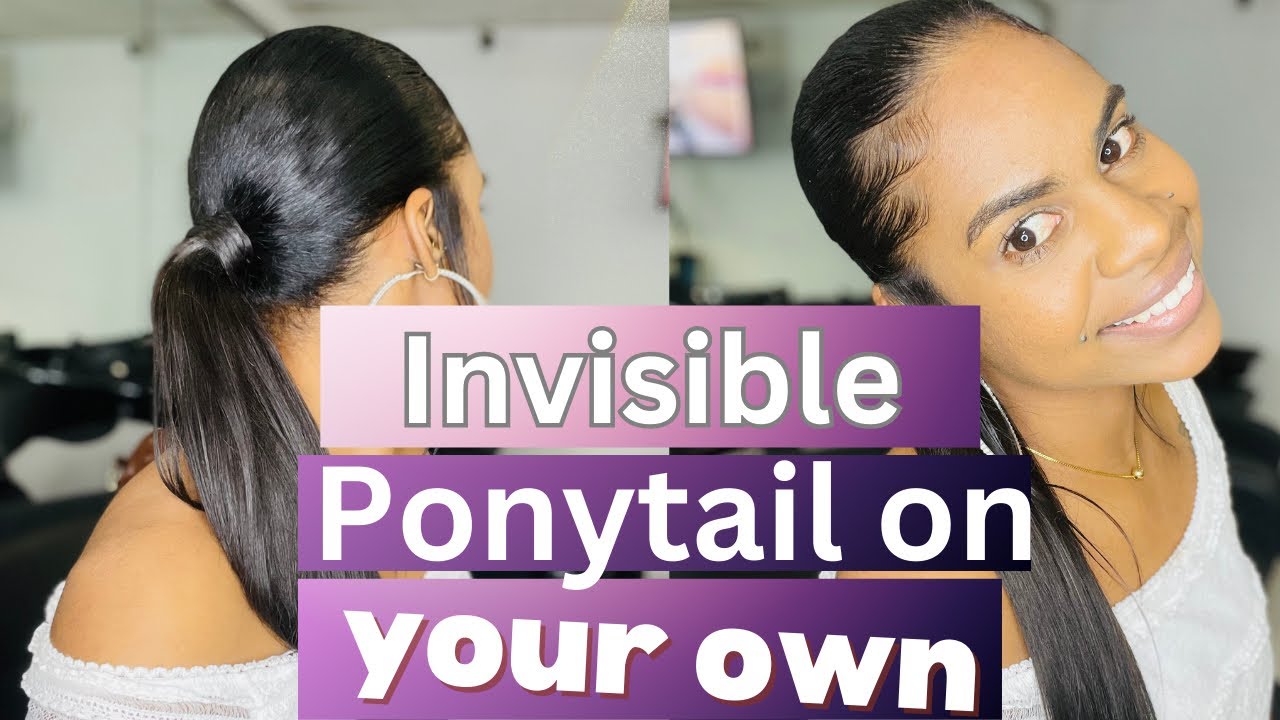 How to do an Invisible Ponytail on your own | no glue no thread ...