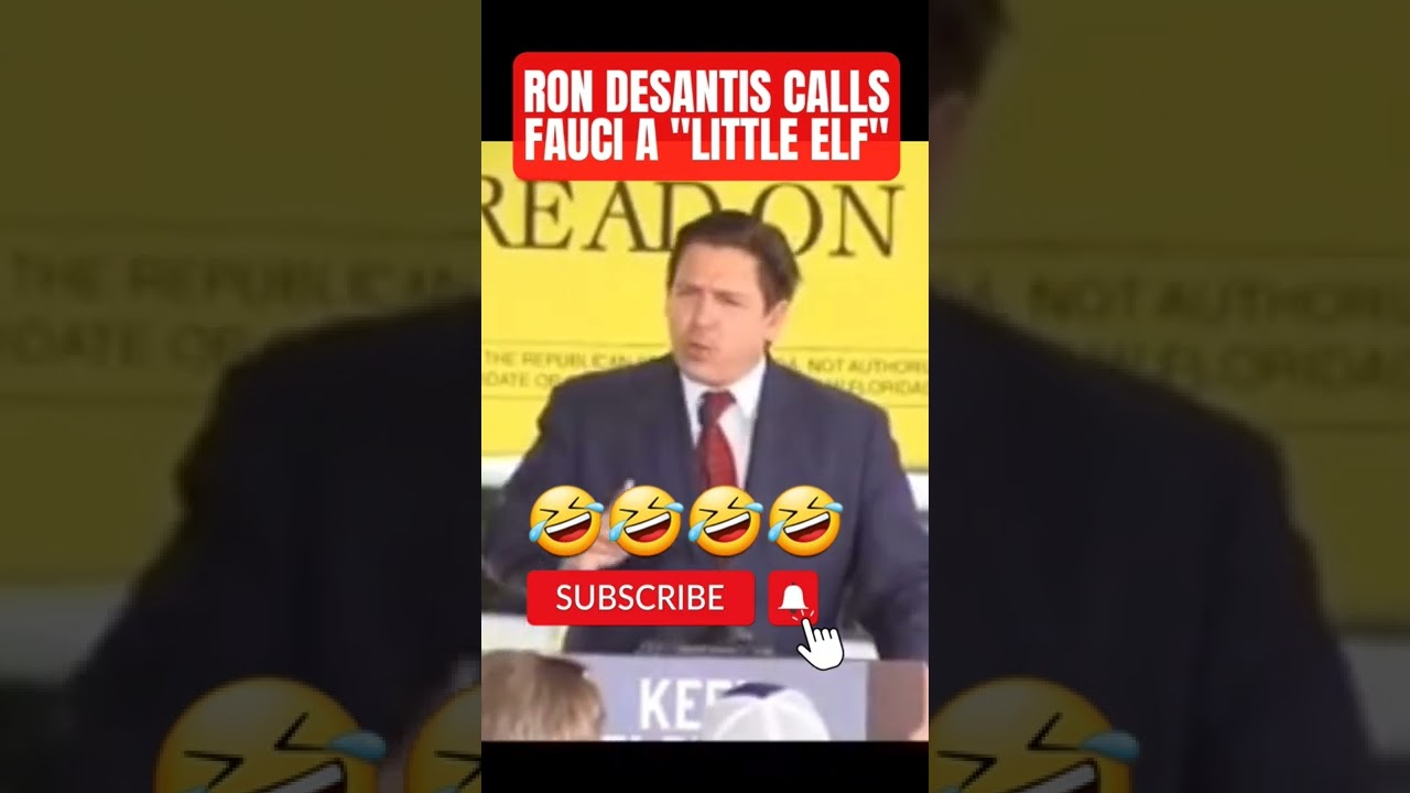 Ron DeSantis calls Fauci a "Little Elf" 🤣 #news #politics #short # ...