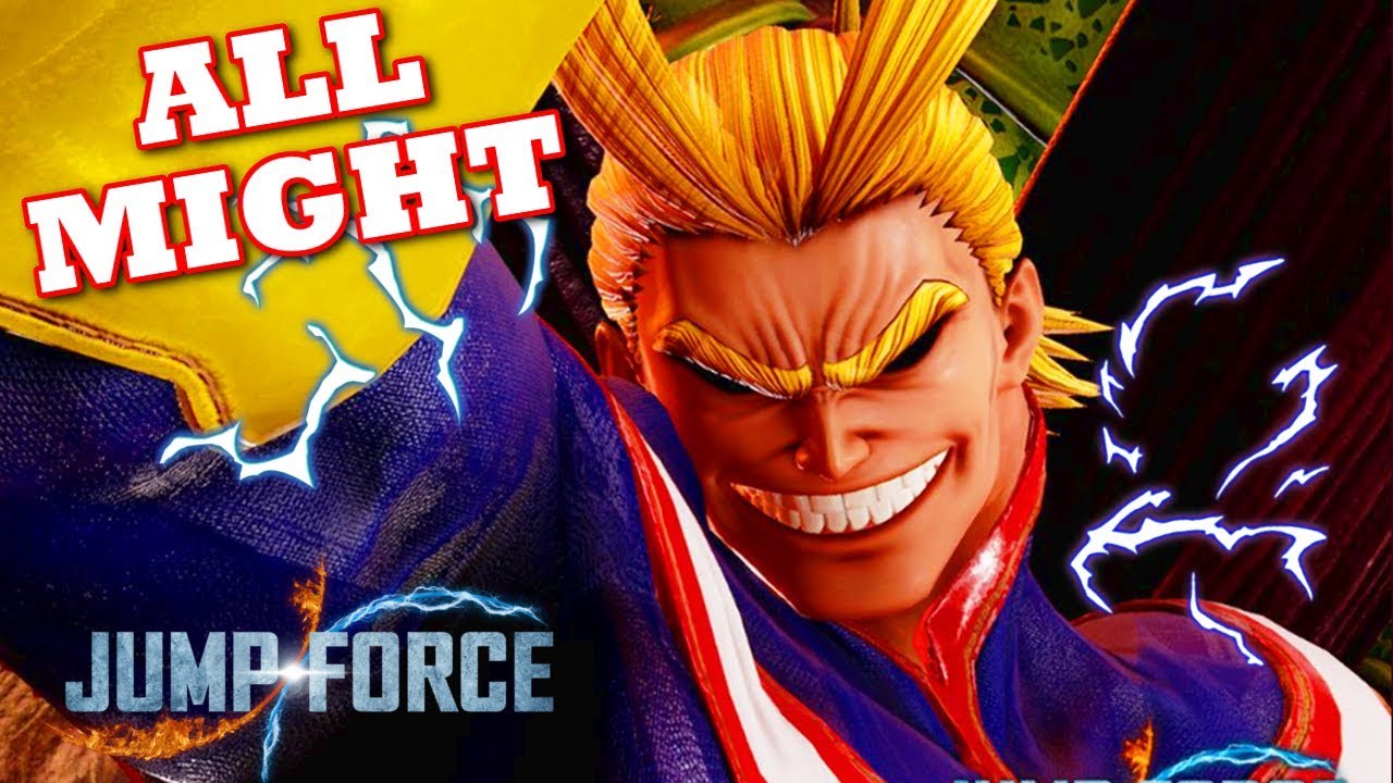 ALL MIGHT EN JUMP FORCE TODAS SUS HABILIDADES Y MOVIMIENTOS - YouTube