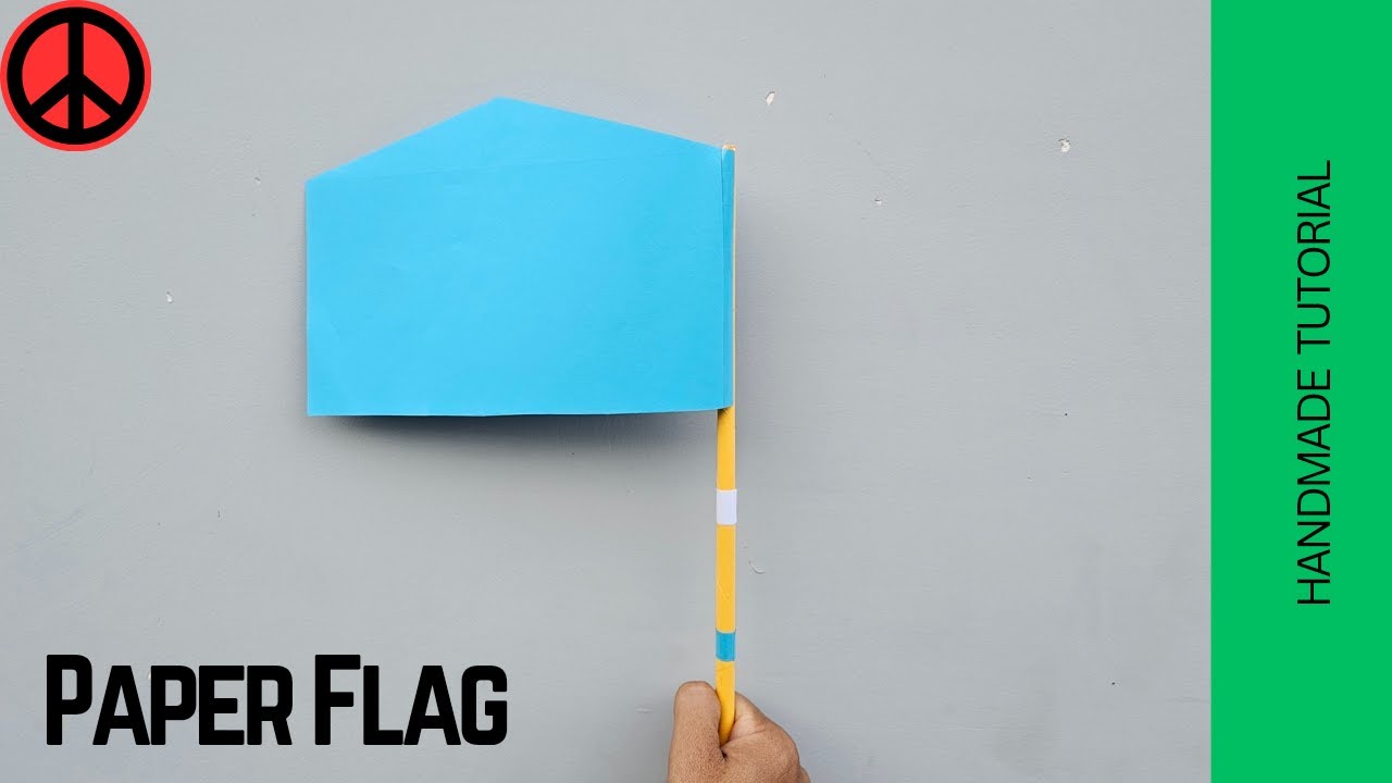 Flag paper craft easy, paper flag folding, how to make a paper flag ...