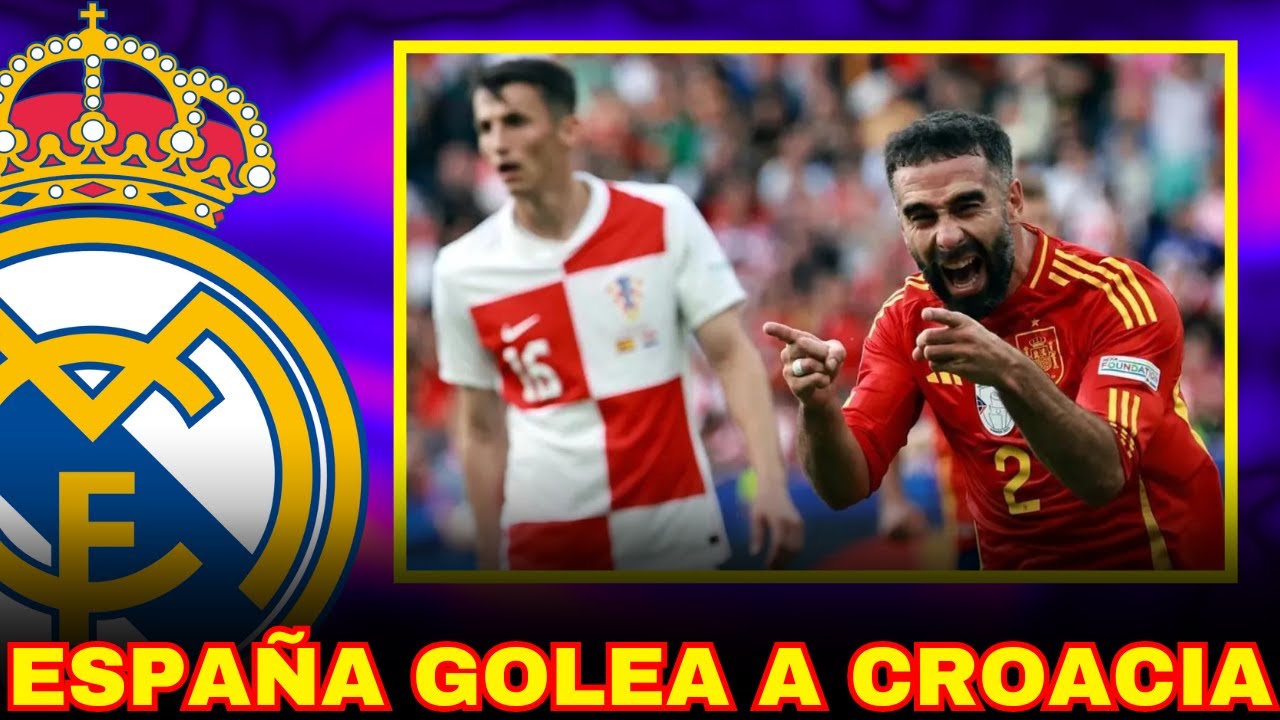 ESPAÑA GOLEA A CROACIA, EN SU DEBUT EN LA EUROCOPA, CON GOL DE CARVAJAL ...