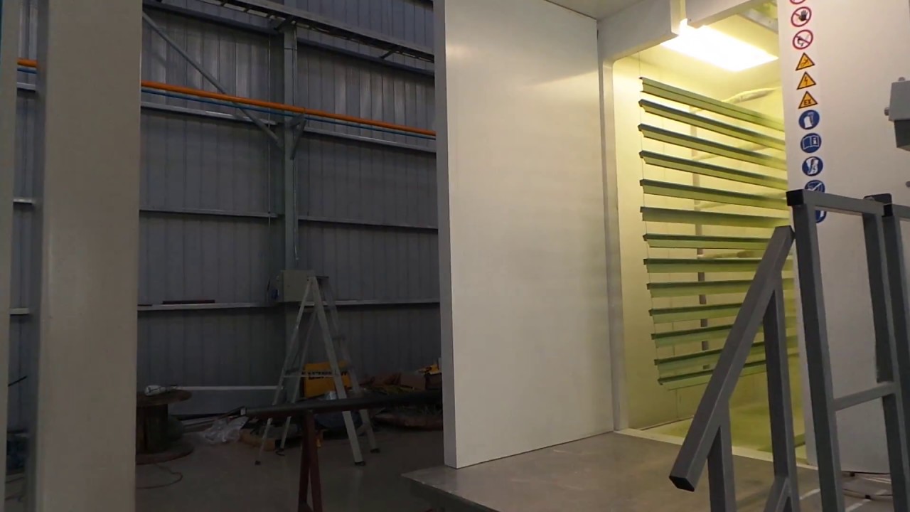 Horizontal powder coating line for extrusions Installed by Prism ...
