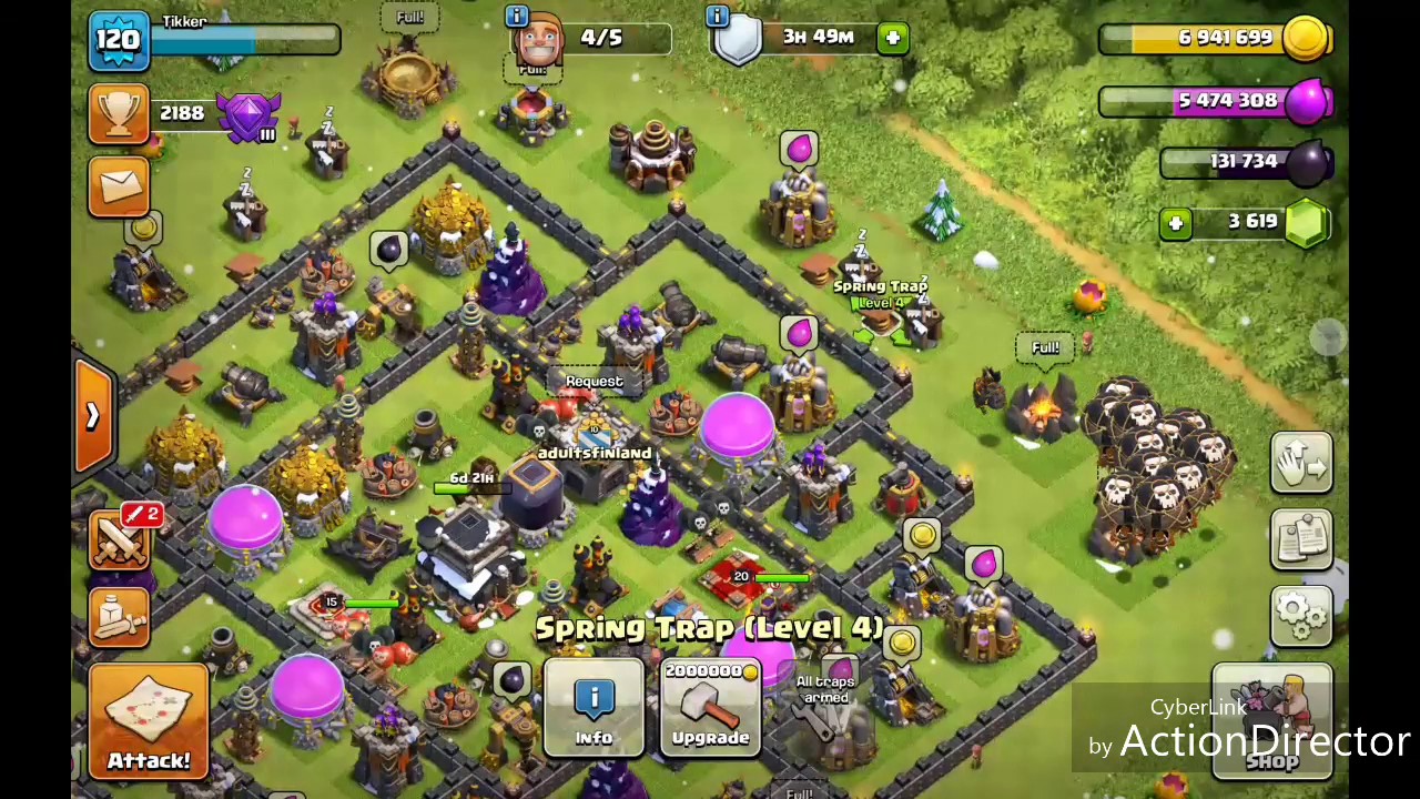 Clash of clans spring trap bug? - YouTube