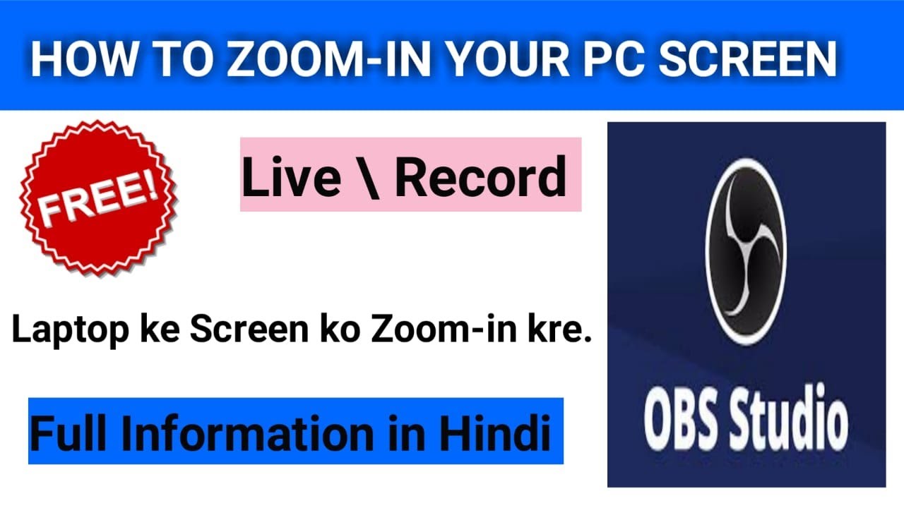 How To Zoom In Out On Screen Recording | How To Zoom In OBS Recording ...