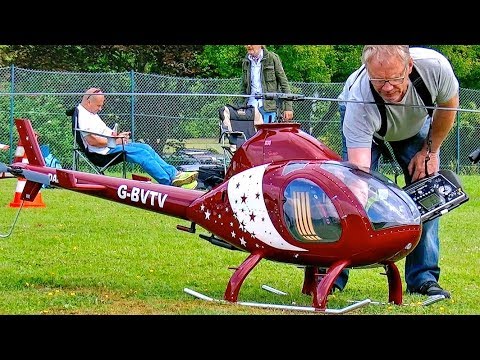 BIG RC EXEC-90 ROTORWAY SCALE MODEL ELECTRIC HELICOPTER FLIGHT ...