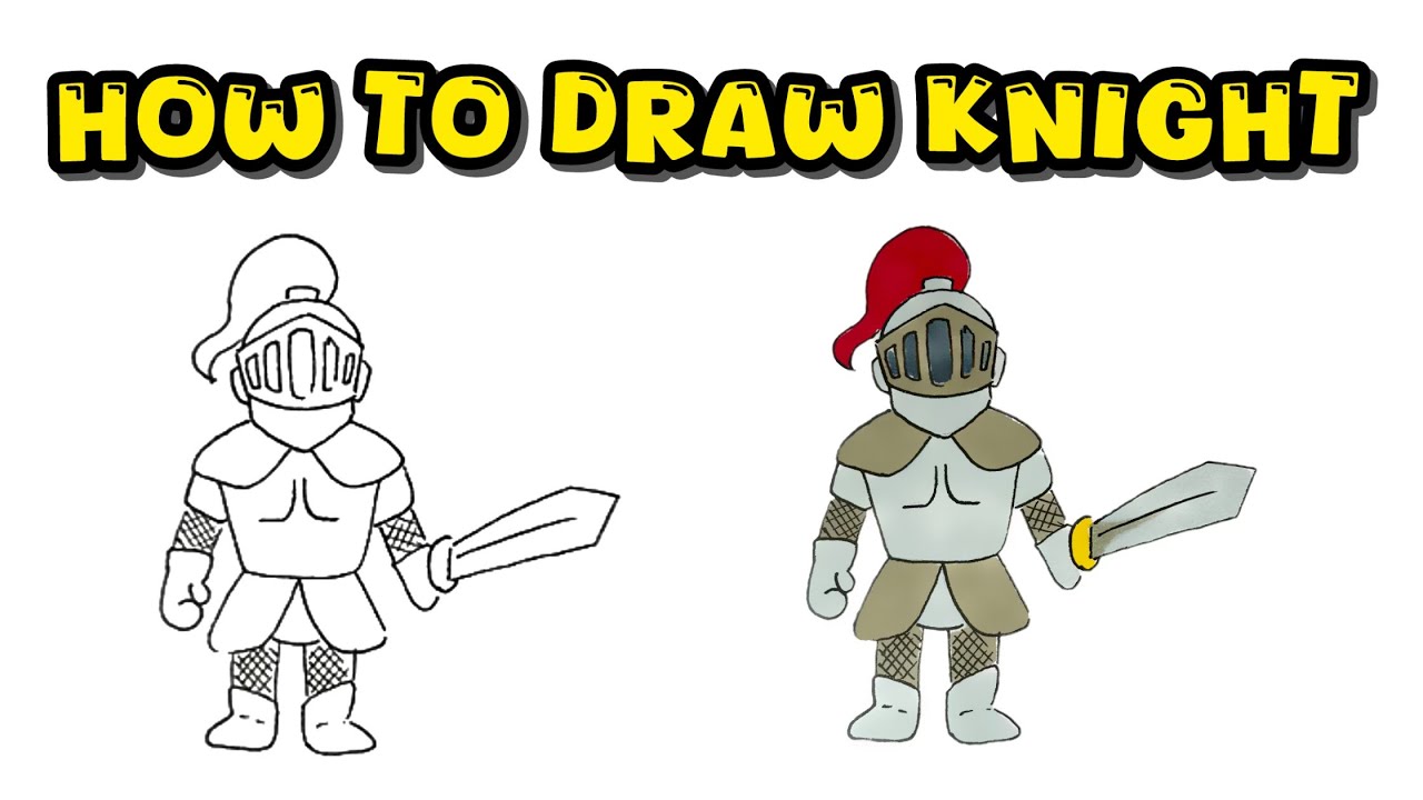 How to Draw a Medieval Knight – Creative Drawing Tutorial with Colorful ...