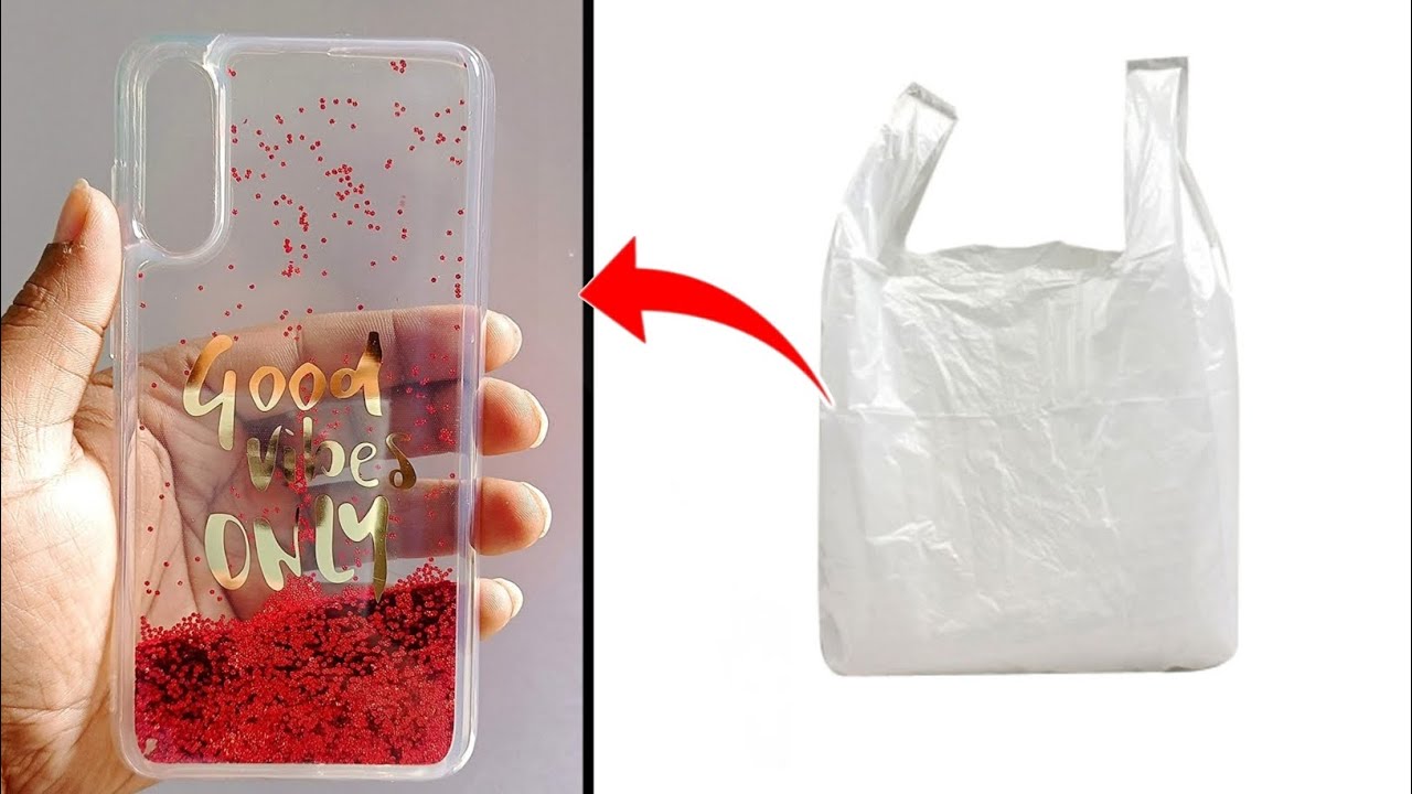 How to make Phone Cover use Plastic Carry Bag - YouTube