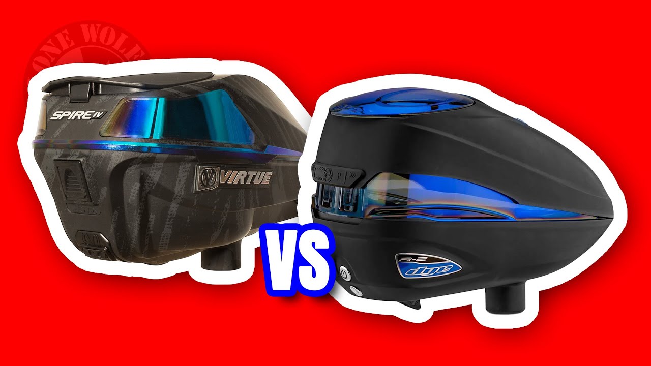 Virtue Spire IV vs Dye Rotor R2 | Paintball Hopper Comparison | Lone ...