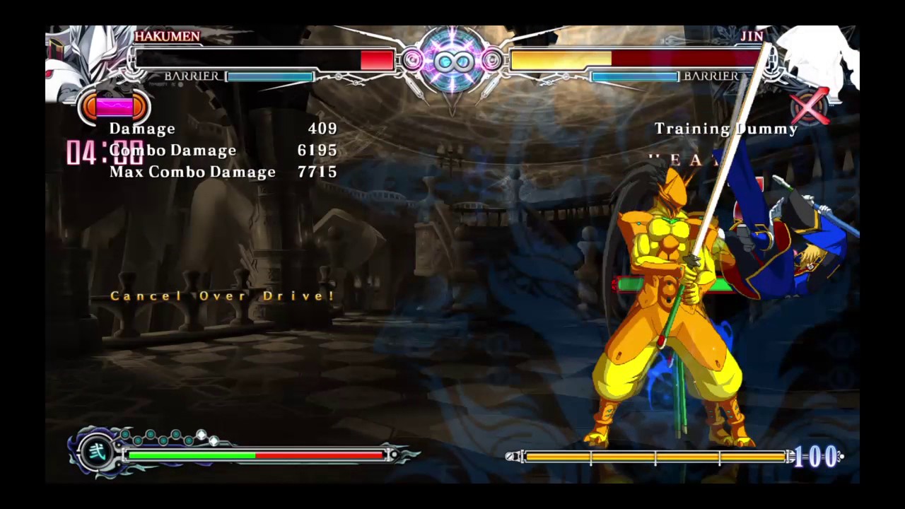 BlazBlue Central Fiction Hakumen 10k mugen combo - YouTube