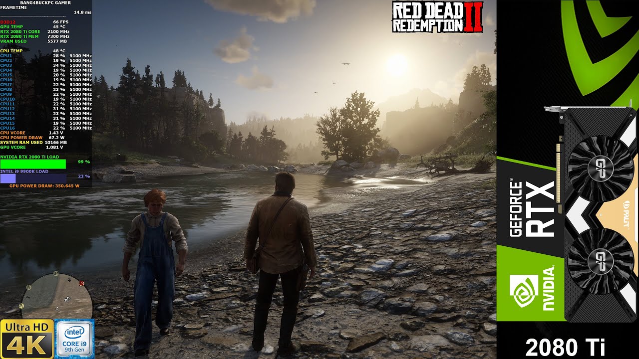 Red Dead Redemption 2 4K HUB Settings DX12 | RTX 2080 Ti | i9 9900K 5 ...