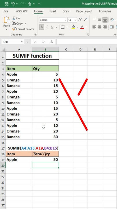 Mastering the SUMIF Formula in Excel #exceltutorial #exceltips #exceltricks #excel - YouTube