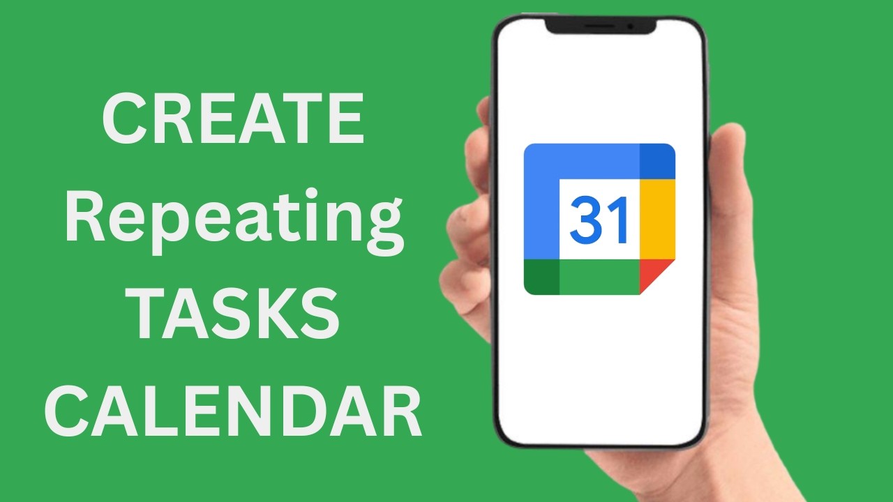 How To Create Repeating Tasks Google Calendar - YouTube