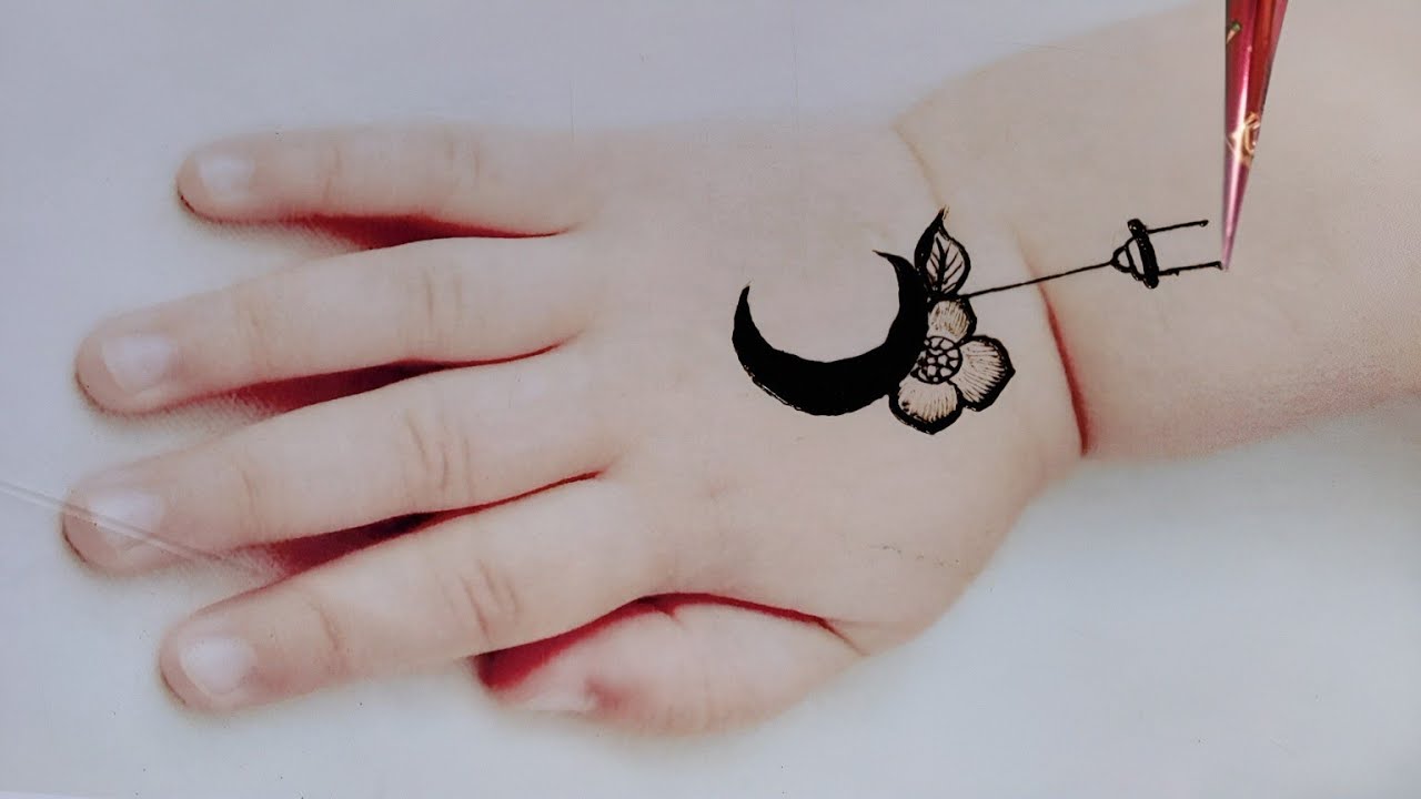 Cute Baby Chand Mehndi Design For Eid IEasy & Simple Mehndi Design| Kid ...