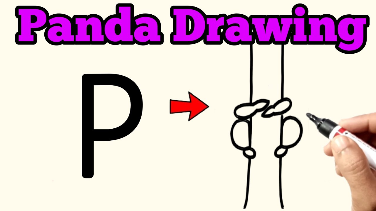 Panda Drawing Easy Step By Step for Beginners | Panda Drawing Easy With ...