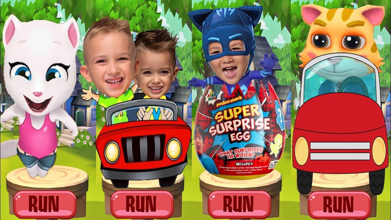 Tag with CatBoy vs Cat Runner vs Vlad and Niki vs Talking Tom Run ...