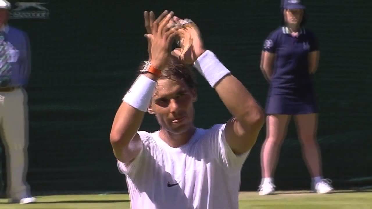 Rafael Nadal earns standing ovation with a stylish start at SW19 - YouTube