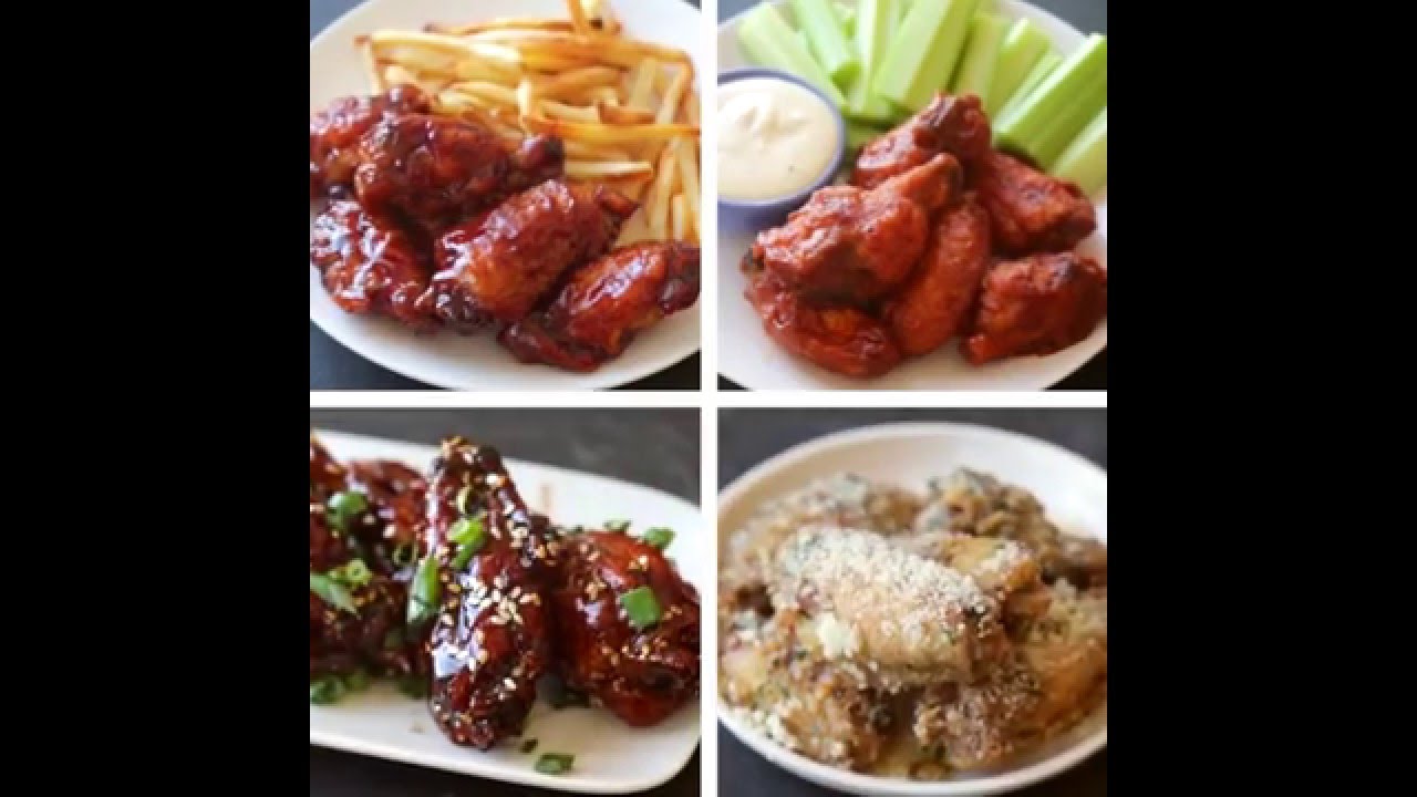 Chicken Wings 4 Ways - YouTube
