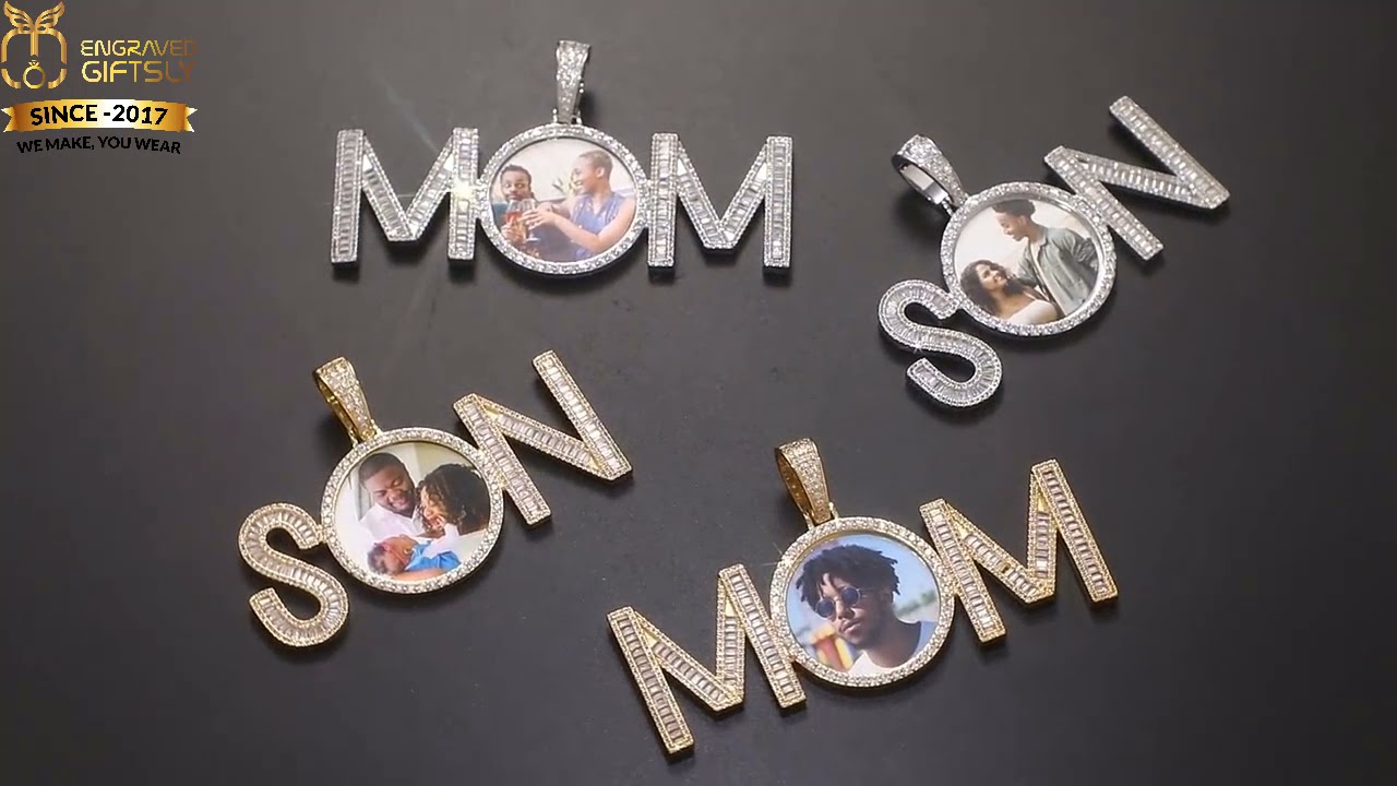 Custom Photo 'SON' Pendant-In Memory Of SON Necklace - YouTube