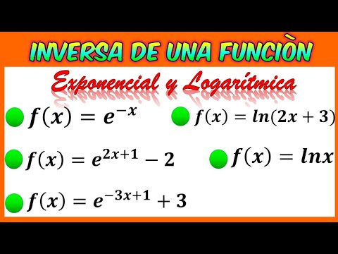 Inversa de una función exponencial y logarítmica - YouTube