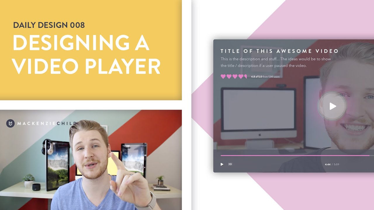 Daily Design 008 - Designing a Video Player - YouTube