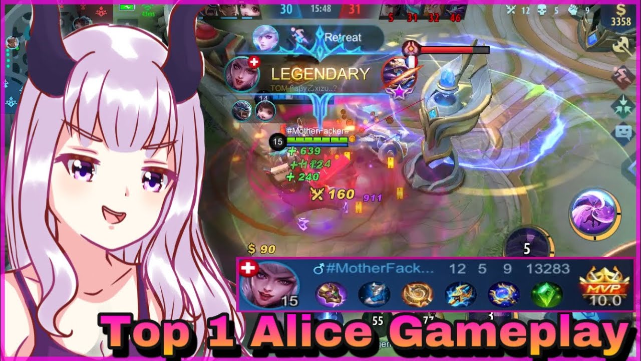 Auto Win Team!!! SOLO RANKED MODE TOP 1 ALICE - Top 1 Alice Gameplay by ...