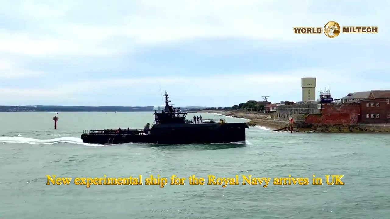 New experimental ship for the Royal Navy arrives in UK - YouTube