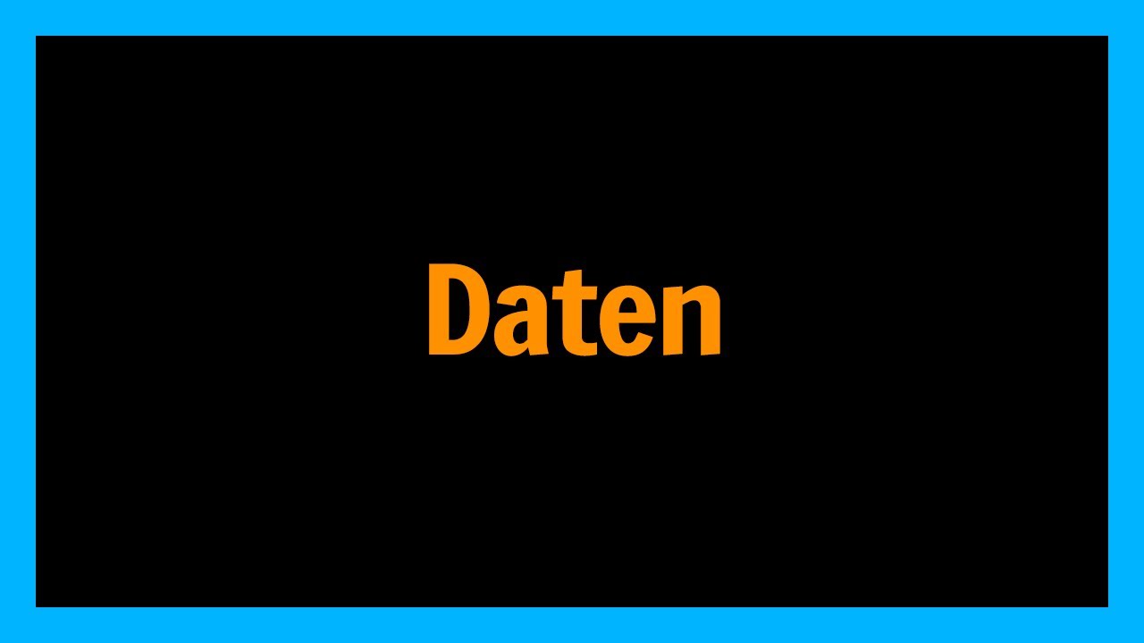 Was sind Daten eigentlich? - YouTube
