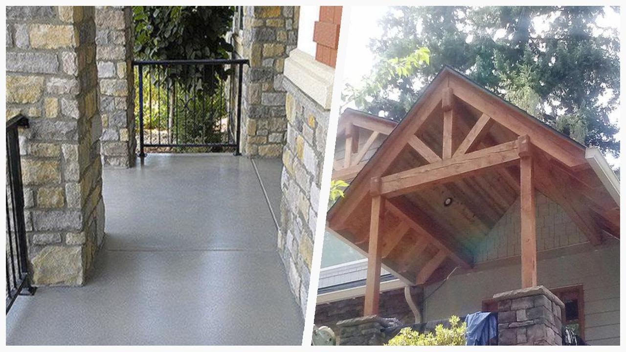 75 Gray Concrete Porch Design Ideas You'll Love 🌈 - YouTube