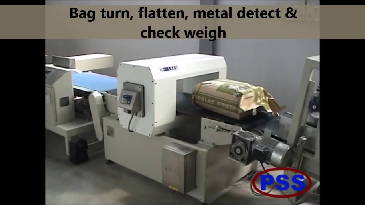 Check Weigher & Metal Detector for 25kg bags - PSS - YouTube