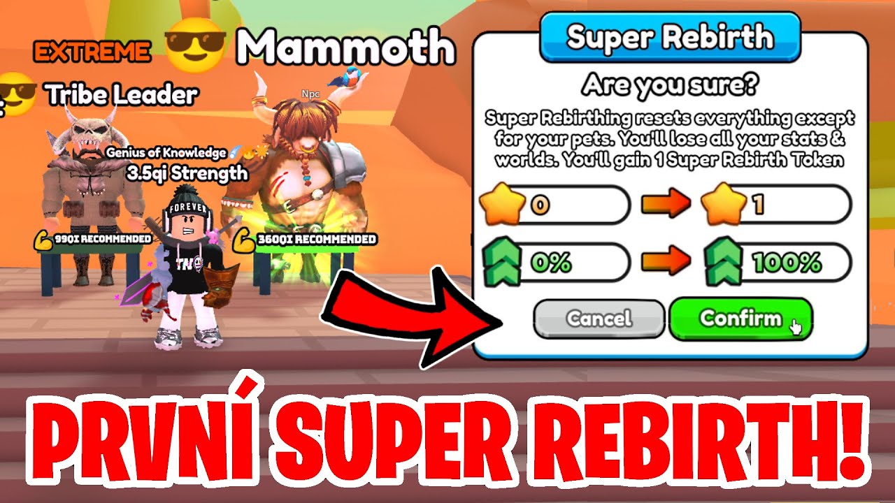 UŽ JE NEPORAZÍM 😰 DÁVÁM SUPER REBIRTH 💪 Arm Wrestle Simulator 🐾 tNo ...