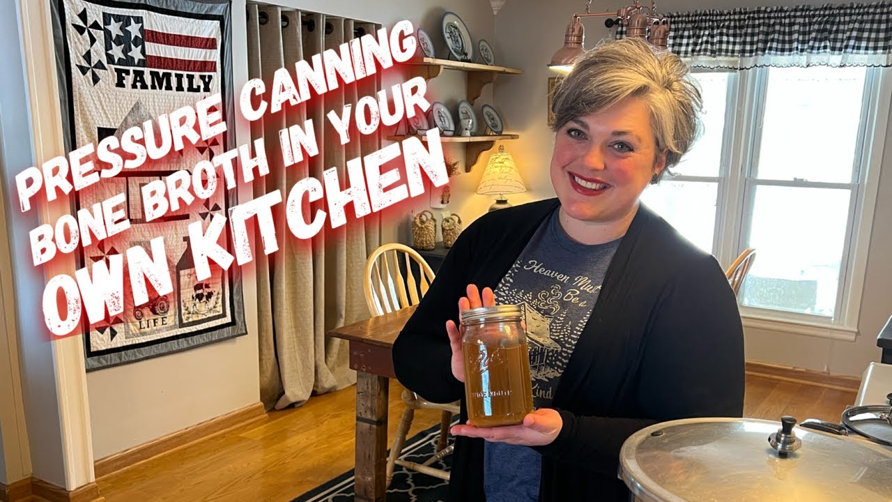 Pressure Canning Bone Broth in Your Own Kitchen - YouTube