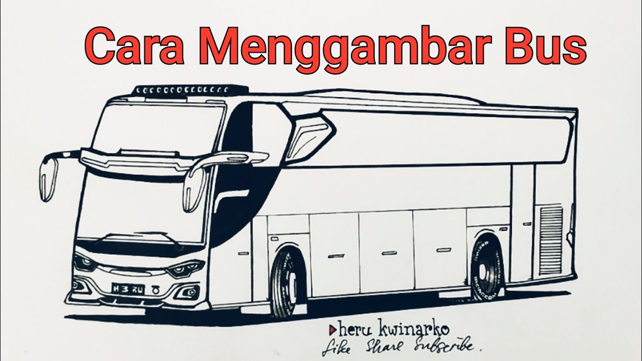 Cara Menggambar Bus ,Tripel cortas, Sketsa Bus JB 3 - YouTube