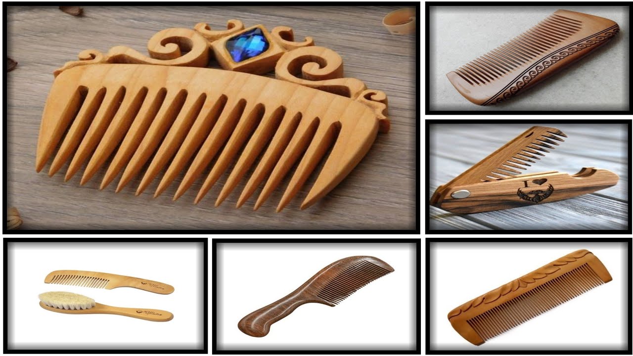 Wooden unique combs simple designs - YouTube
