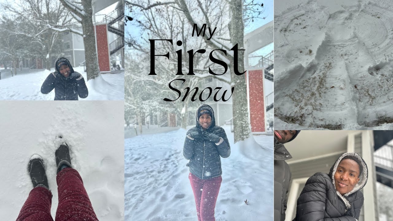 First Snow Ever! Experiencing my First Snow - YouTube