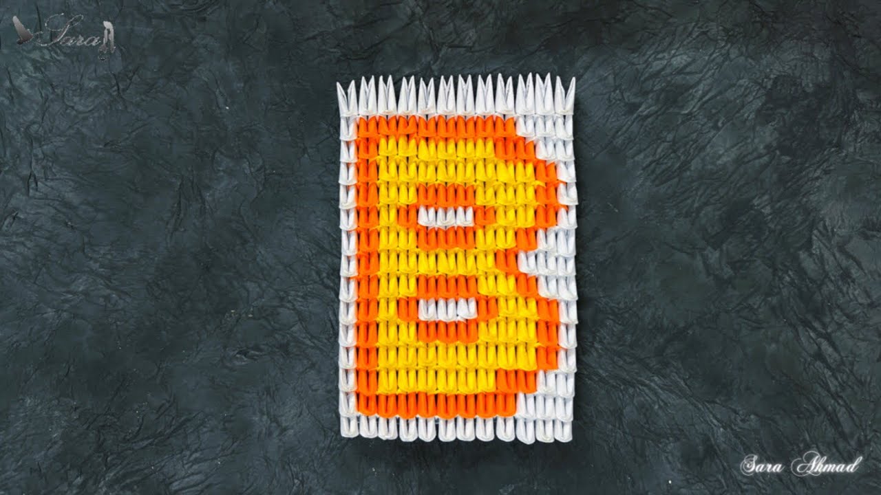 How to make 3d origami Letter [B] - YouTube