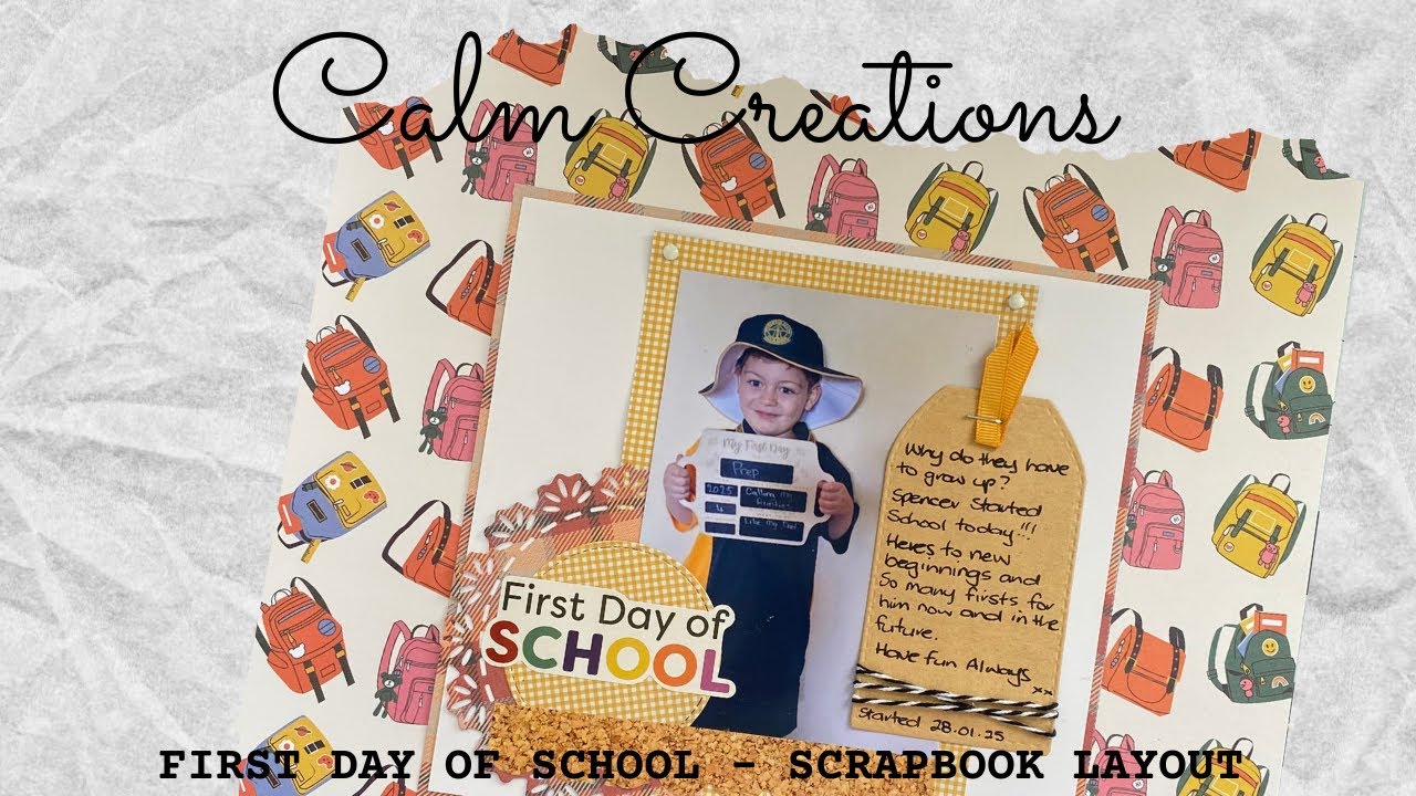 First day of School - Scrapbook Page using #Pagemaps - YouTube
