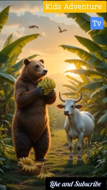 Beautiful story of a hardworking farmer cow 🐄 and mischievous bear 🐻 # ...