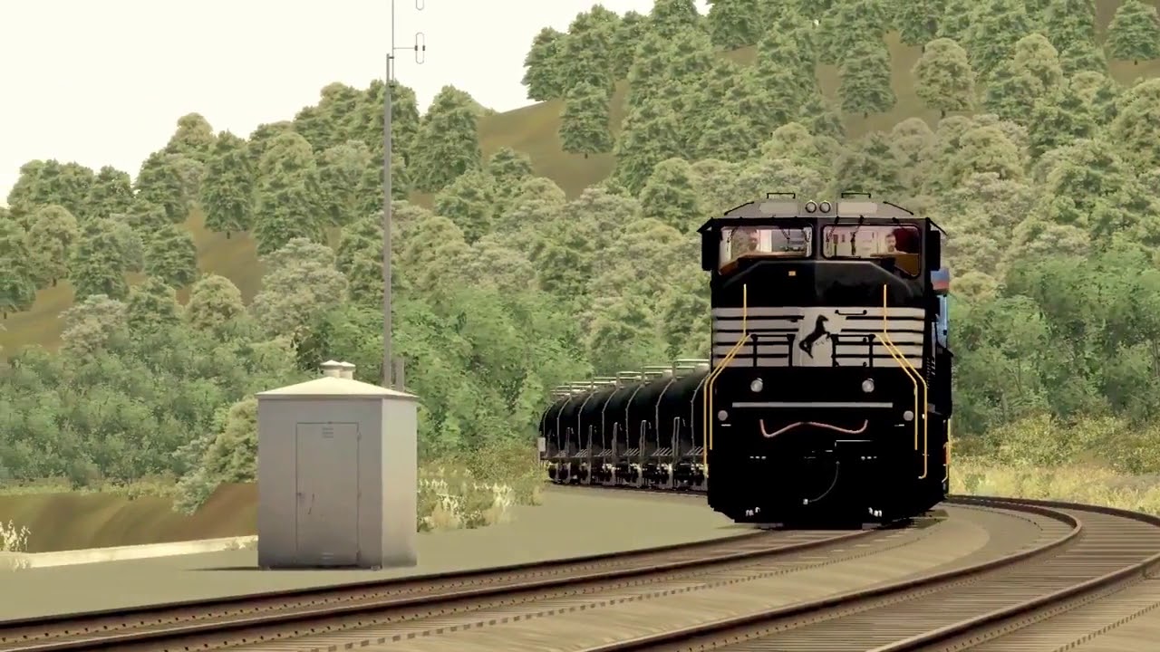 NS SD70MAC in Norfolk - YouTube