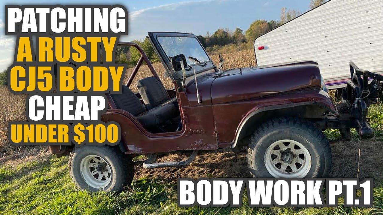 CJ5 Build - Patching Rust Wholes in Driver Side Panel - Pt. 1 - YouTube