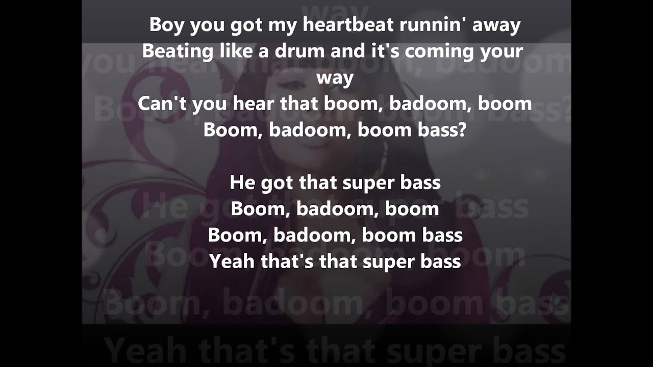 Super Bass Lyrics - Nicki Minaj - YouTube