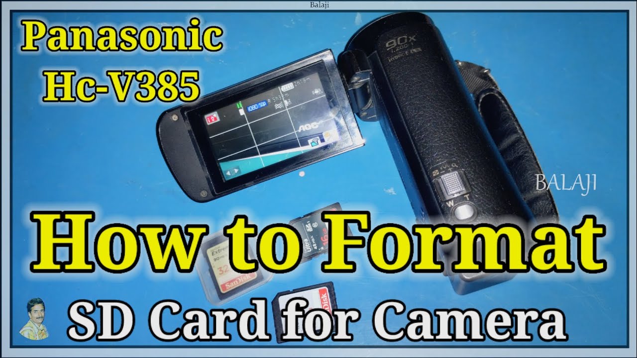 How to Format SD Card for Camera, panasonic h cv 385 camecorder format ...