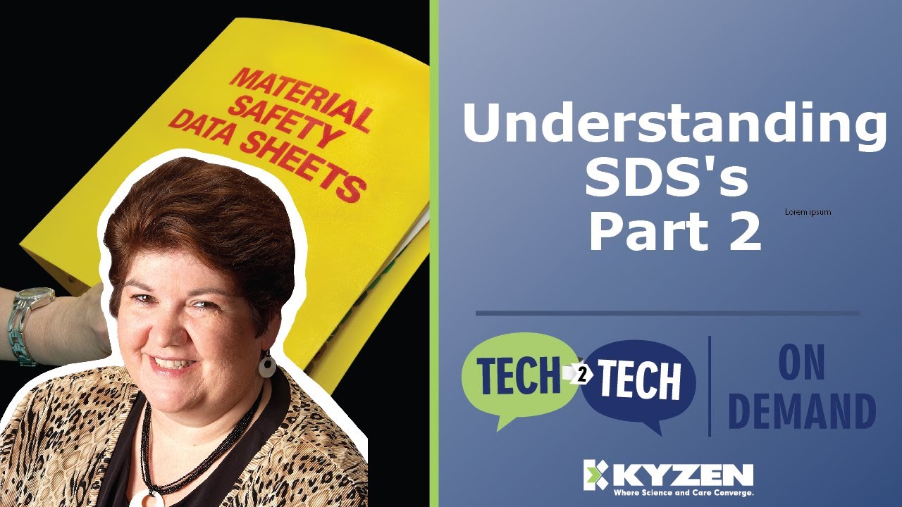 Understanding SDS's - Part 2 - Tech 2 Tech On Demand - YouTube