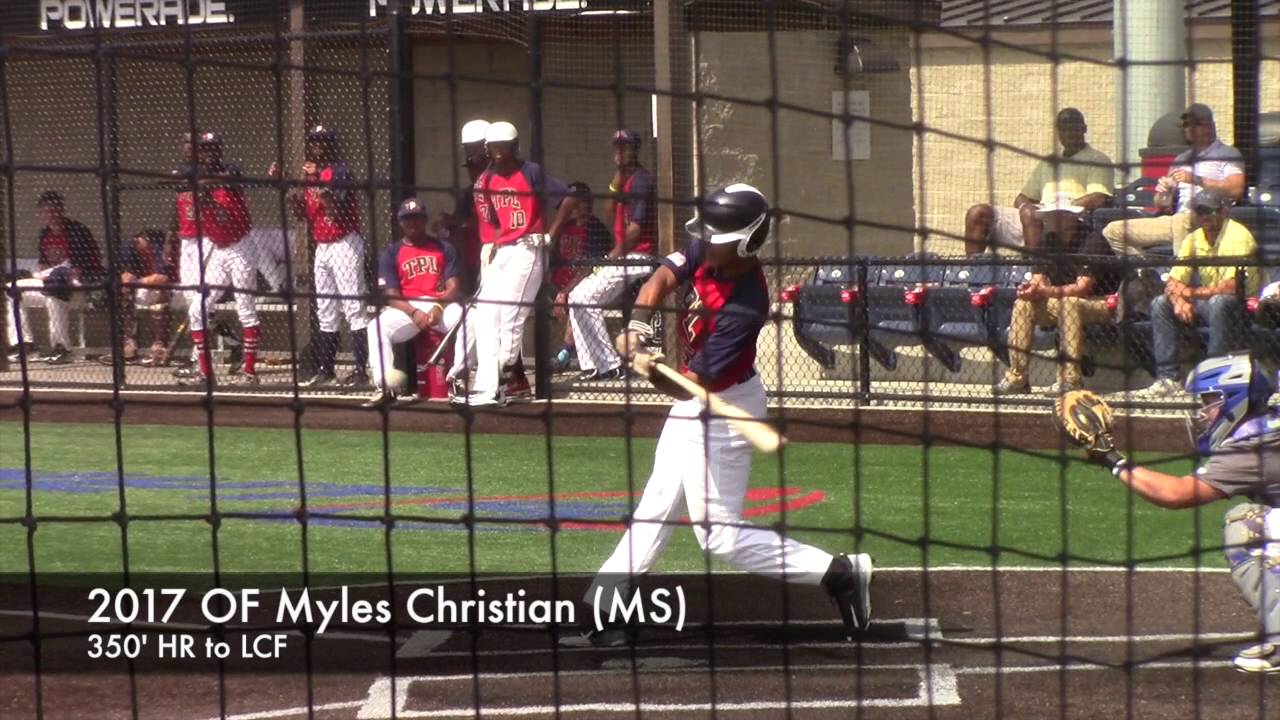 2017 OF Myles Christian (MS), MTSU Commit 9-10-16 - YouTube