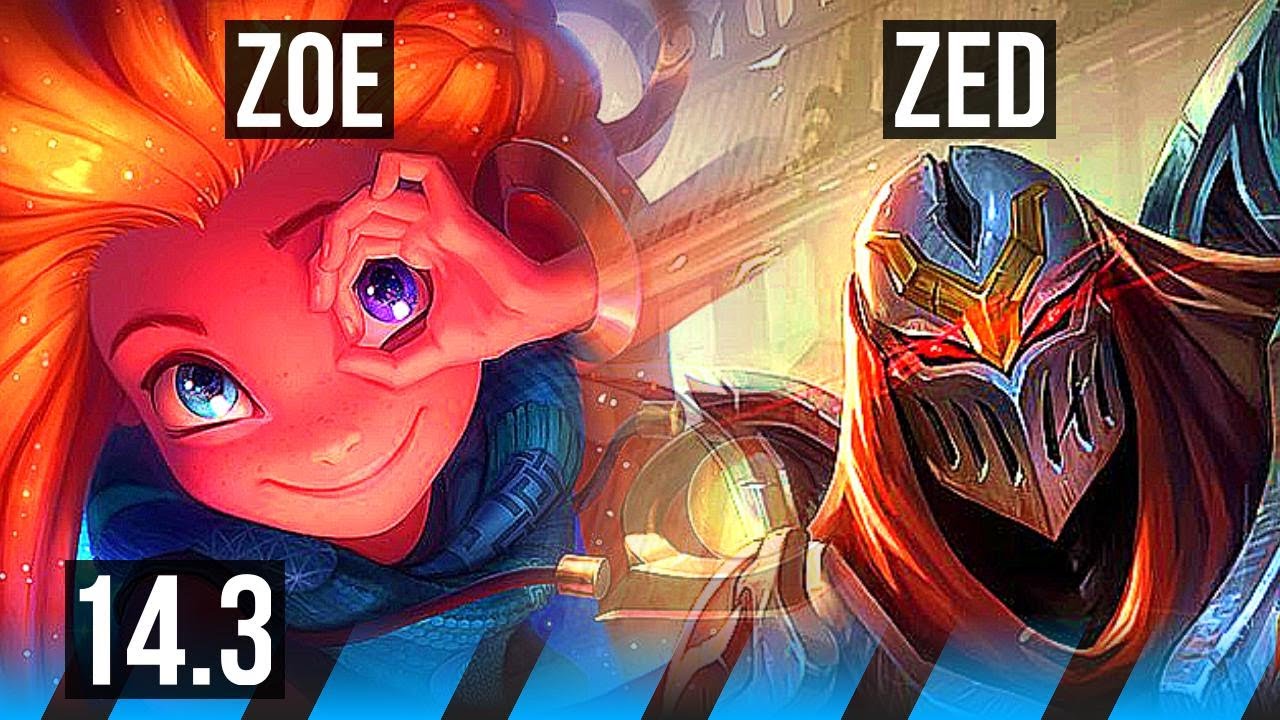 ZOE vs ZED (MID) | 15/2/8, 67% winrate, Legendary | KR Grandmaster | 14 ...